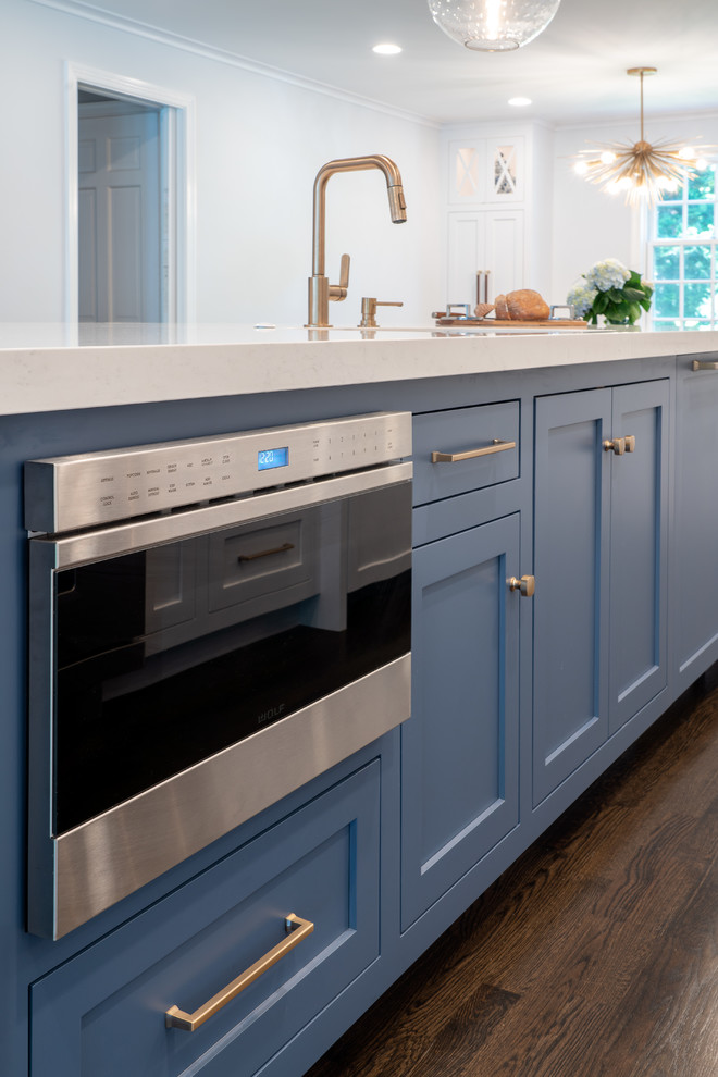 Blue Kitchen - Beach Style - Kitchen - Boston - by Mitchell ...