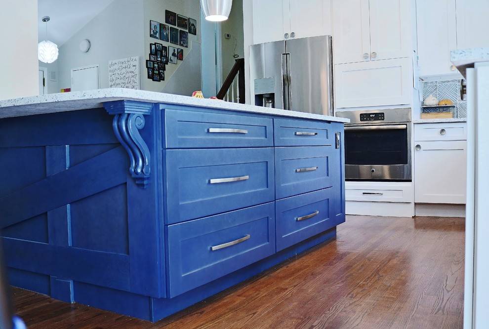 Blue Kitchen - Transitional - Kitchen - New York - by RAJ Kitchen and ...