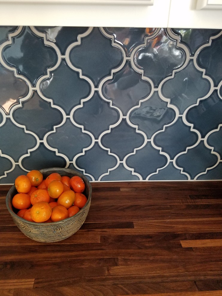 Blue Lantern Backsplash - Transitional - Kitchen - Other - by Mid ...