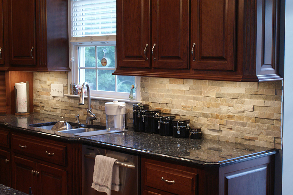 Blue Pearl - Rustic - Kitchen - Richmond - by Classic Granite & Marble ...