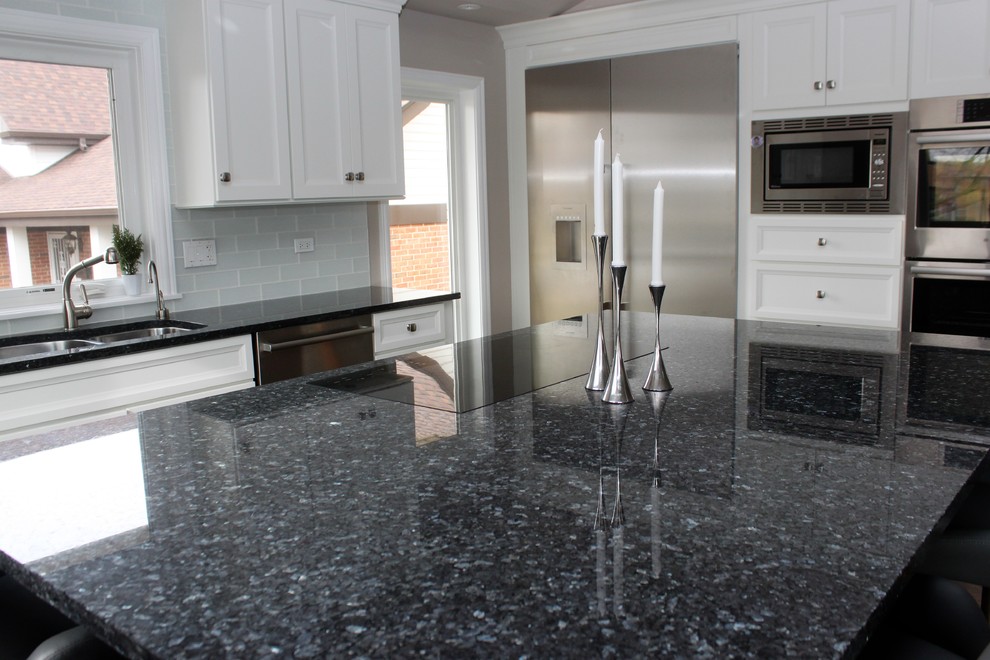 Blue Pearl Granite Kitchen Countertops - Kitchen - Chicago - by Euro ...