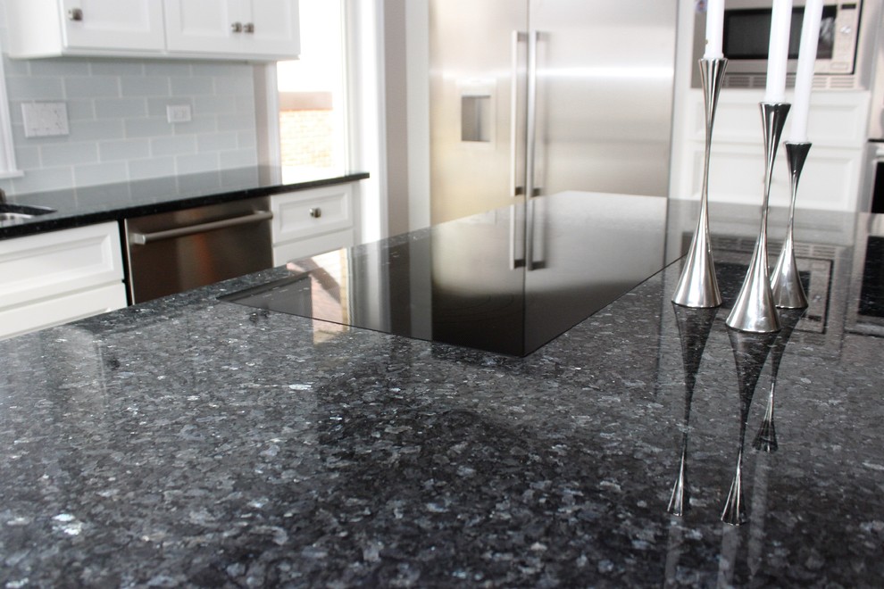 Blue Pearl Granite Kitchen Countertops - Kitchen - Chicago - by Euro ...