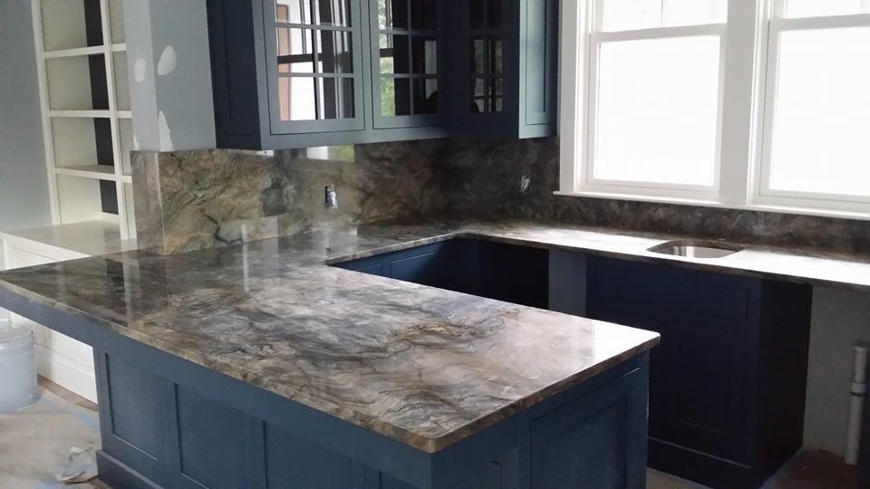 Blue Tides Quartzite - Traditional - Kitchen - Atlanta - by Creative ...