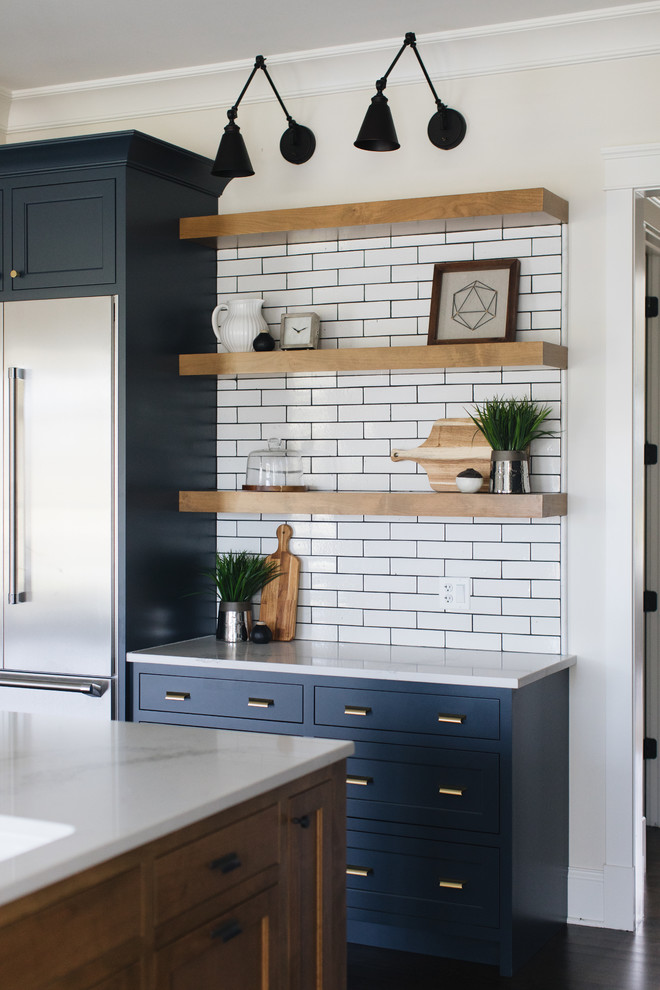 Bold and Blue - Transitional - Kitchen - Chicago - by Timber Trails ...