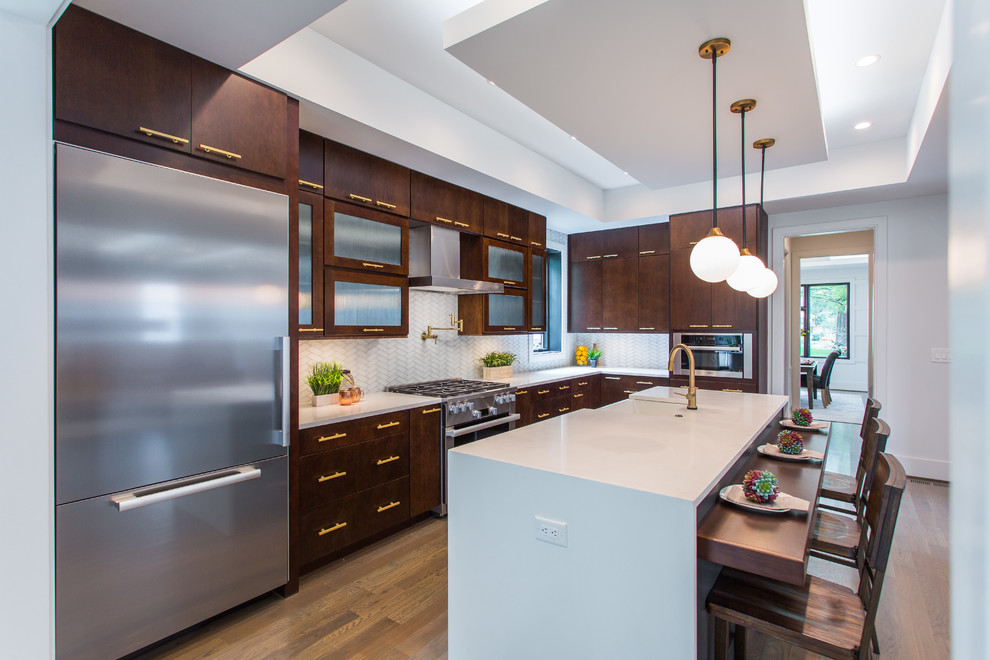 Bold Lines Create a Modern Kitchen and Bath - Modern - Kitchen ...