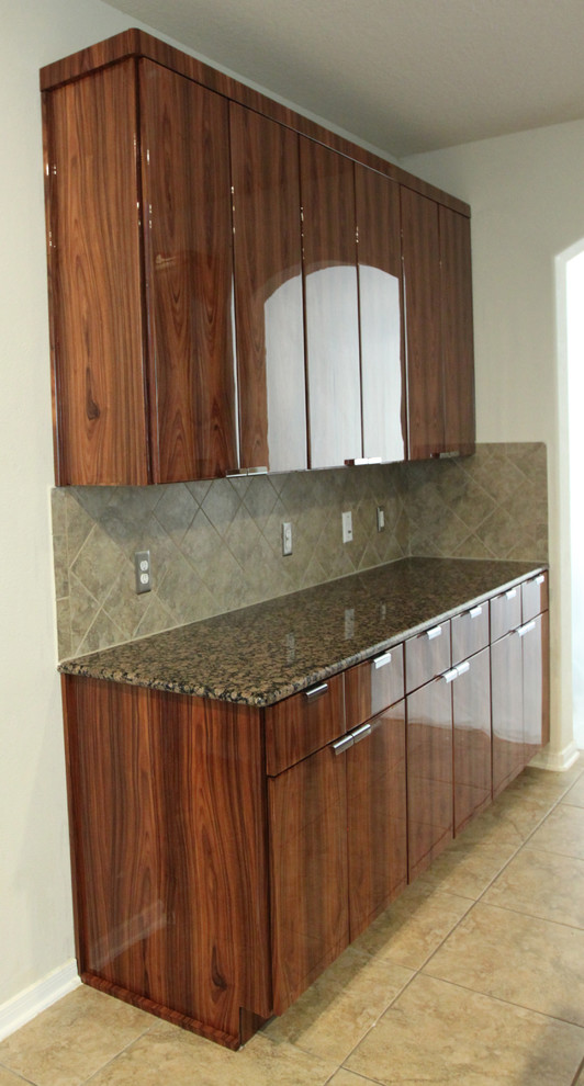 Bolivian Rosewood Cabinets - Modern - Kitchen - by Exotic Wood Cabinets ...