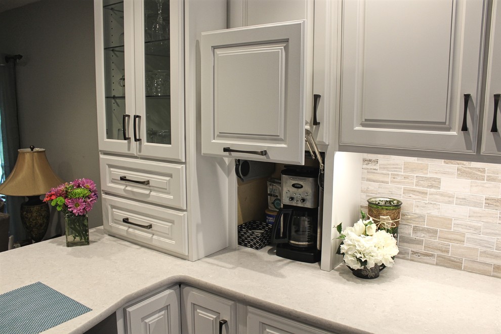 Bone White Custom Kitchen Cabinets - Traditional - Kitchen - Other - by ...