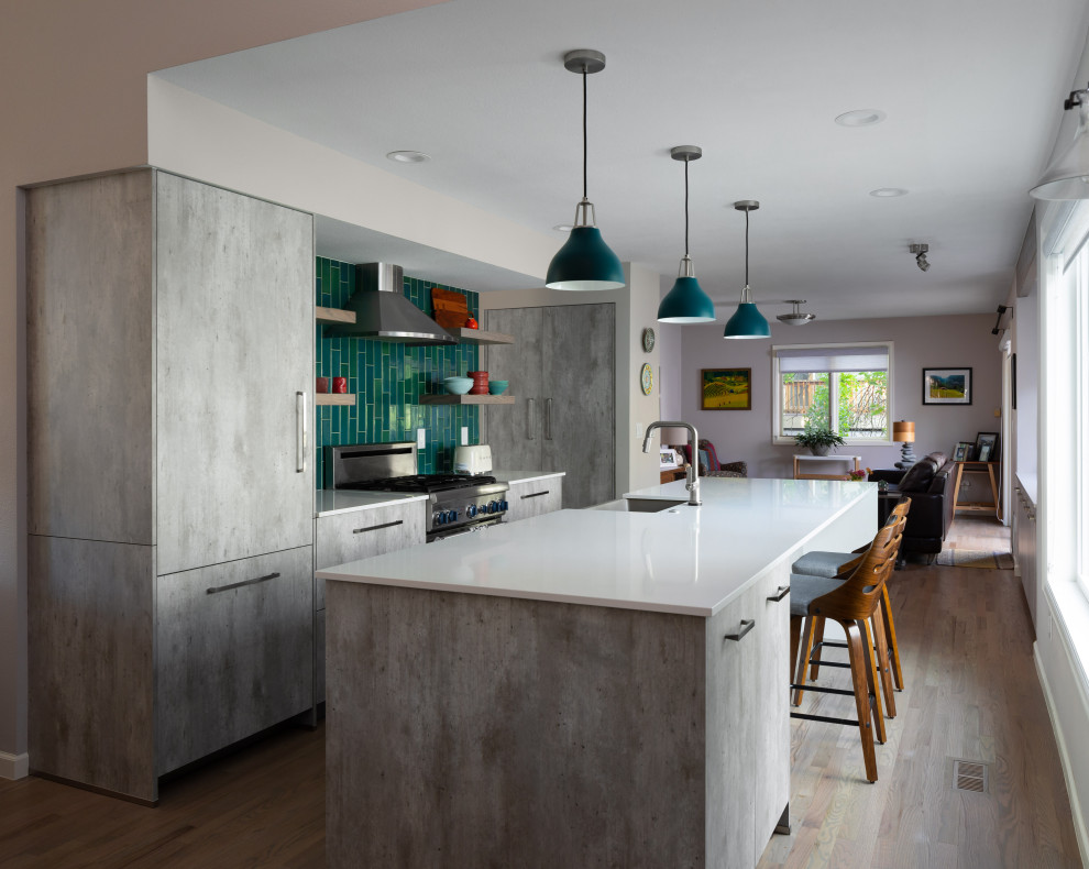 Boulder in Blue - Contemporary - Kitchen - Denver - by Christopher's ...