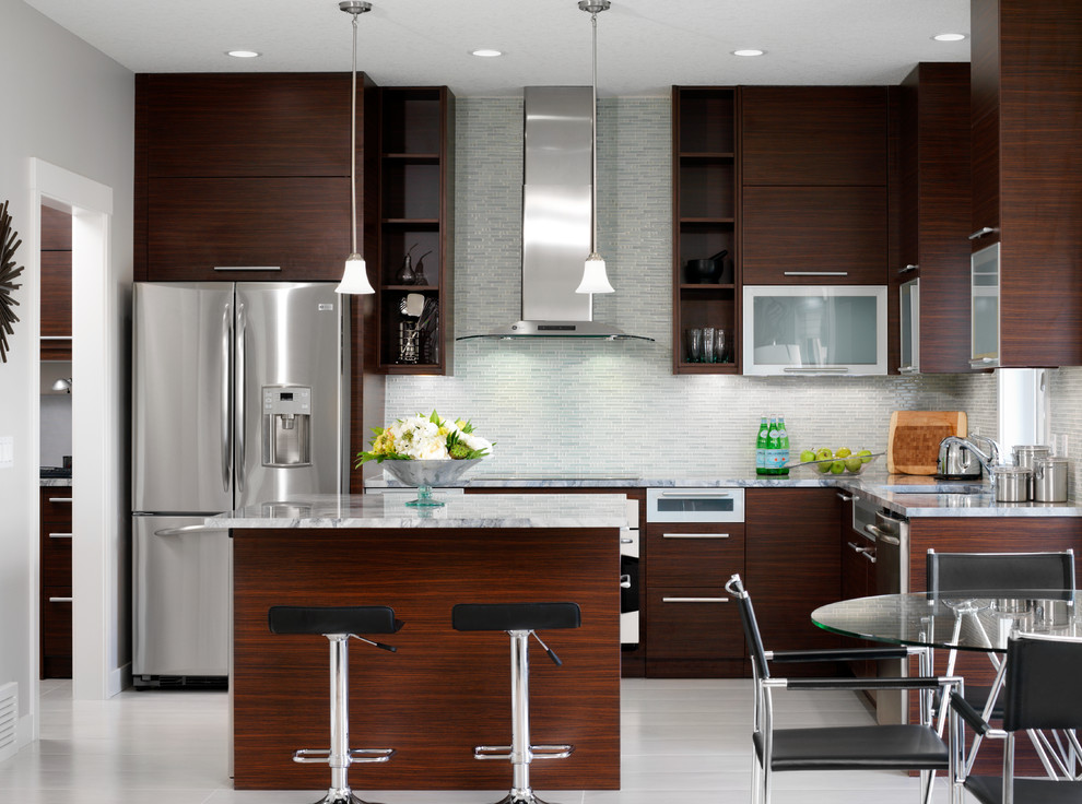 Brazilian Arabescato Kitchen - Contemporary - Kitchen - Calgary - by ...