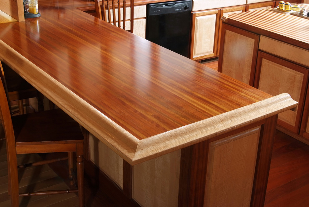 Brazilian Cherry Bar Top - Traditional - Kitchen - Other - by Baird ...