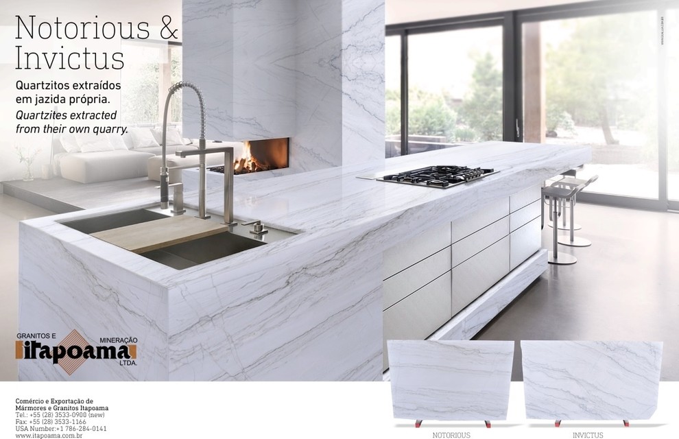 Brazilian Quartzites - NOTORIOUS and INVICTUS - Modern - Kitchen ...