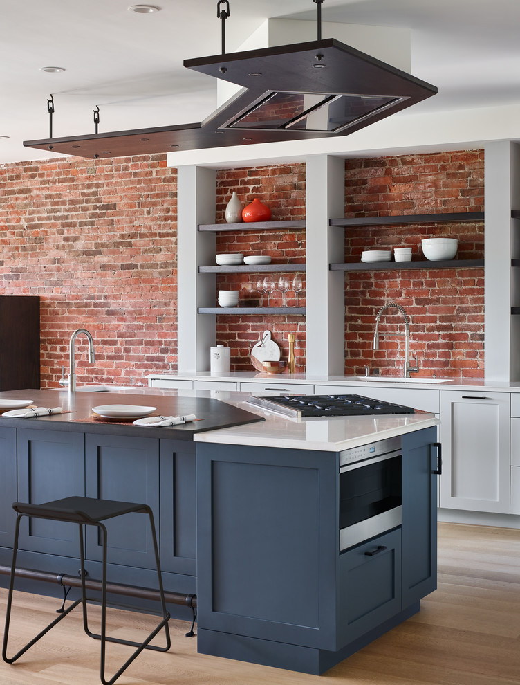 Brick & Beam Loft Kitchen - Transitional - Kitchen - Boston - by ...