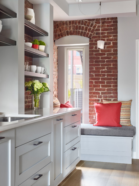 Brick & Beam Loft Kitchen - Classique Chic - Cuisine - Boston - par ...