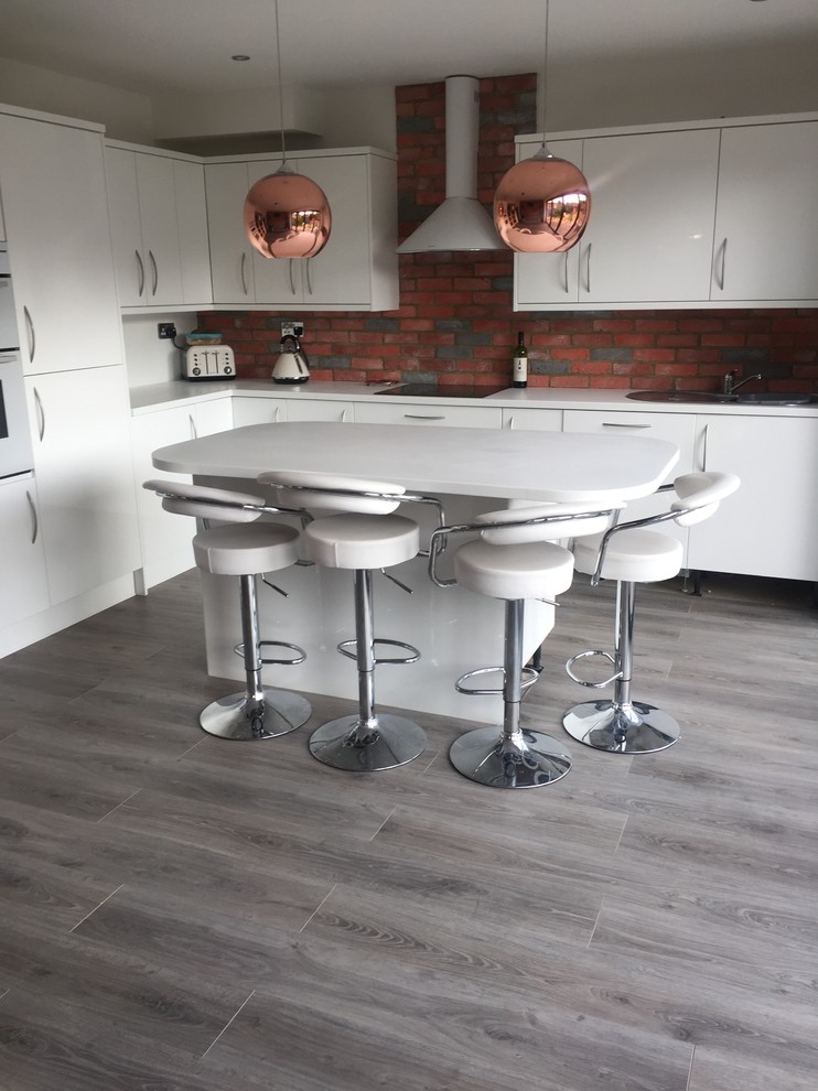 Brick Slips in modern kitchen setting - Contemporary - Kitchen - Essex ...