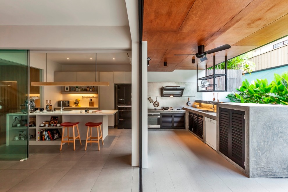 Bright & Airy Inter-Terrace in Bishan vicinity - Rustic - Kitchen ...