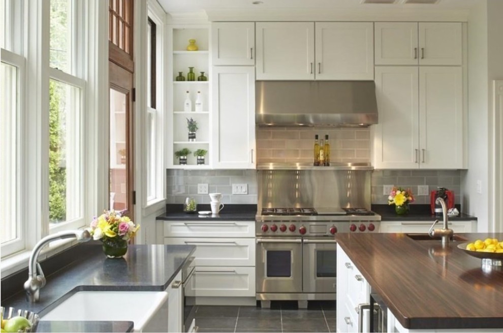 Bright & Airy Winchester Kitchen - Traditional - Kitchen - Boston - by ...