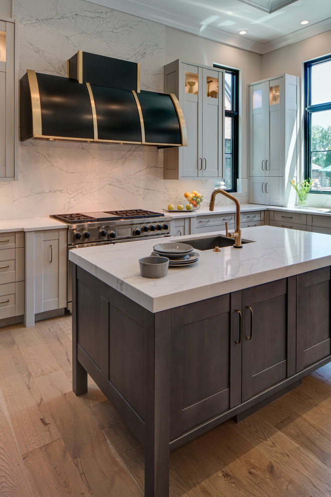 Bright and Bold Kitchen Design - Transitional - Kitchen - Chicago - by ...