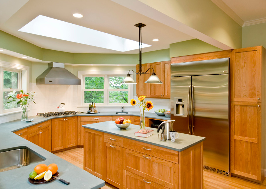 Bright & Open Kitchen - Traditional - Kitchen - Boston - by Charlie ...