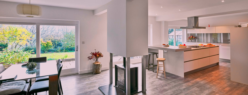 Broken Plan Kitchen and Dining Room - Contemporary - Kitchen - Other ...