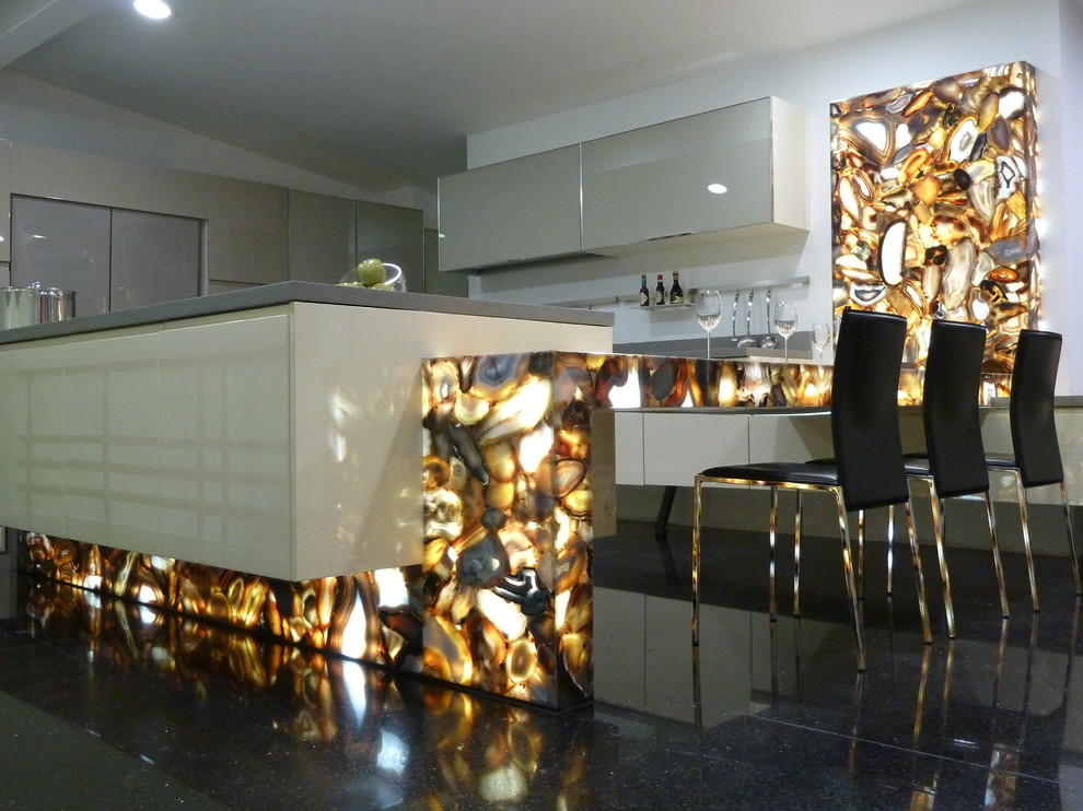 Brown Agate Kitchen Table and Accents - Contemporary - Kitchen - New ...