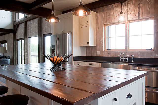 Building with Reclaimed Wood, Stone and Tin - Traditional - Kitchen ...