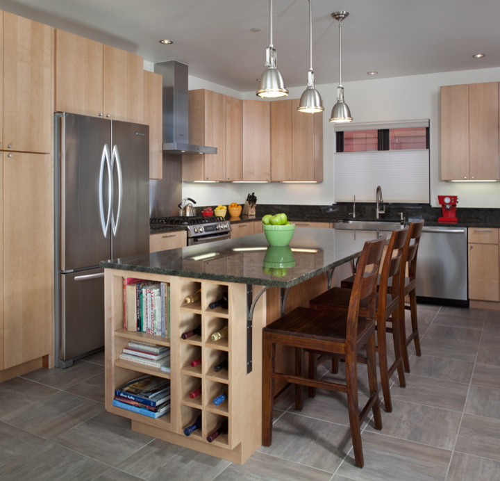 Burlingame Pre-fab - Contemporary - Kitchen - Denver - by Rowland ...