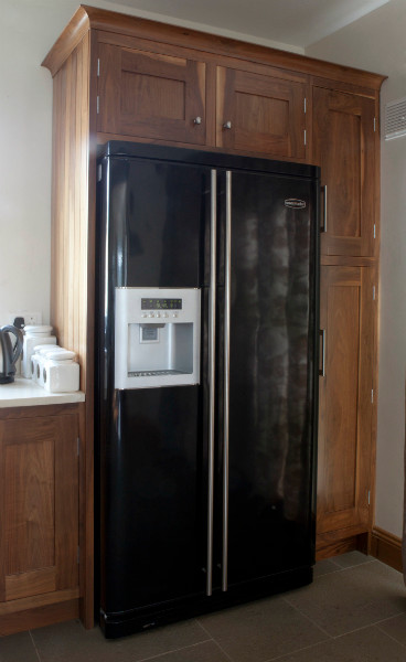 Cabinets surrounding freestanding fridge - Contemporary - Kitchen ...