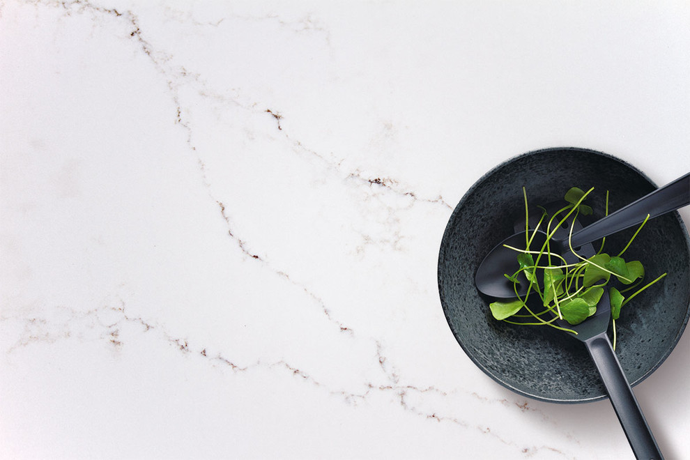 Caesarstone 5111 Statuario Nuvo quartz - Traditional - Kitchen - London ...