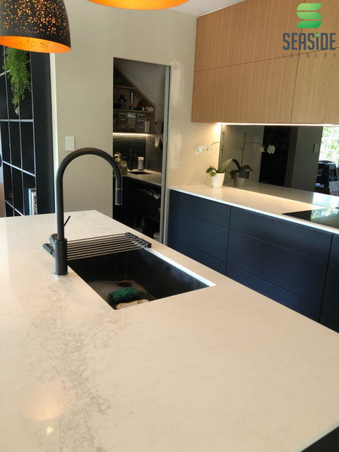 Caesarstone Calcutta Nuvo Dark Kitchen - Modern - Kitchen - Sydney - by ...