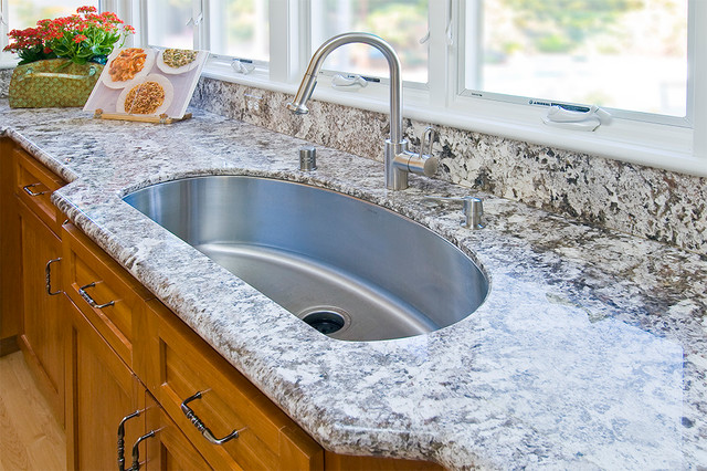 Cafeto Street Custom Granite Kitchen Countertops - Traditional ...