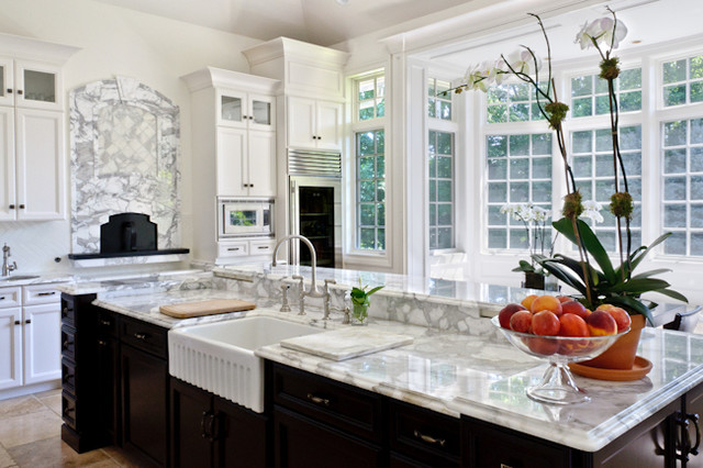 Calacatta Gold Kitchen - Classique - Cuisine - San Francisco - par All Natural Stone | Houzz