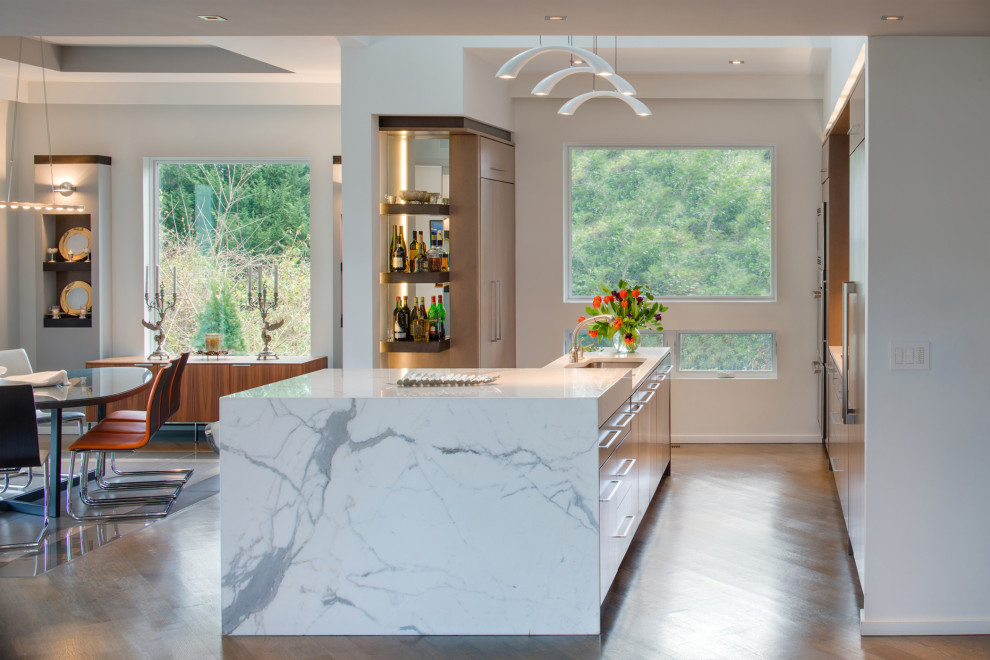 CALACATTA GOLD MARBLE KITCHEN - Contemporary - Kitchen - DC Metro - by ...