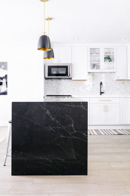 Calacatta Herringbone - Contemporary - Kitchen - Cleveland - by ...