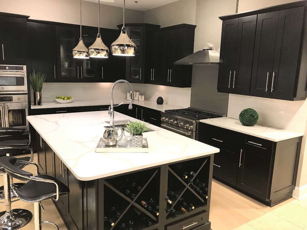 Calacatta Laza Quartz Countertop - Contemporary - Kitchen - DC Metro ...
