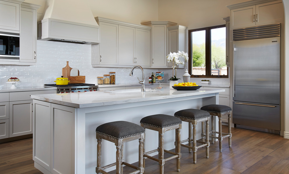 Calacatta Quartzite Kitchen Island Countertop - Contemporary - Kitchen ...