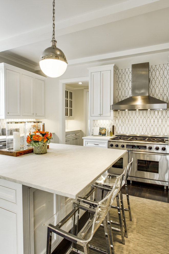Calacatta Rhino Marble Kitchen - Transitional - Kitchen - Dallas - by ...