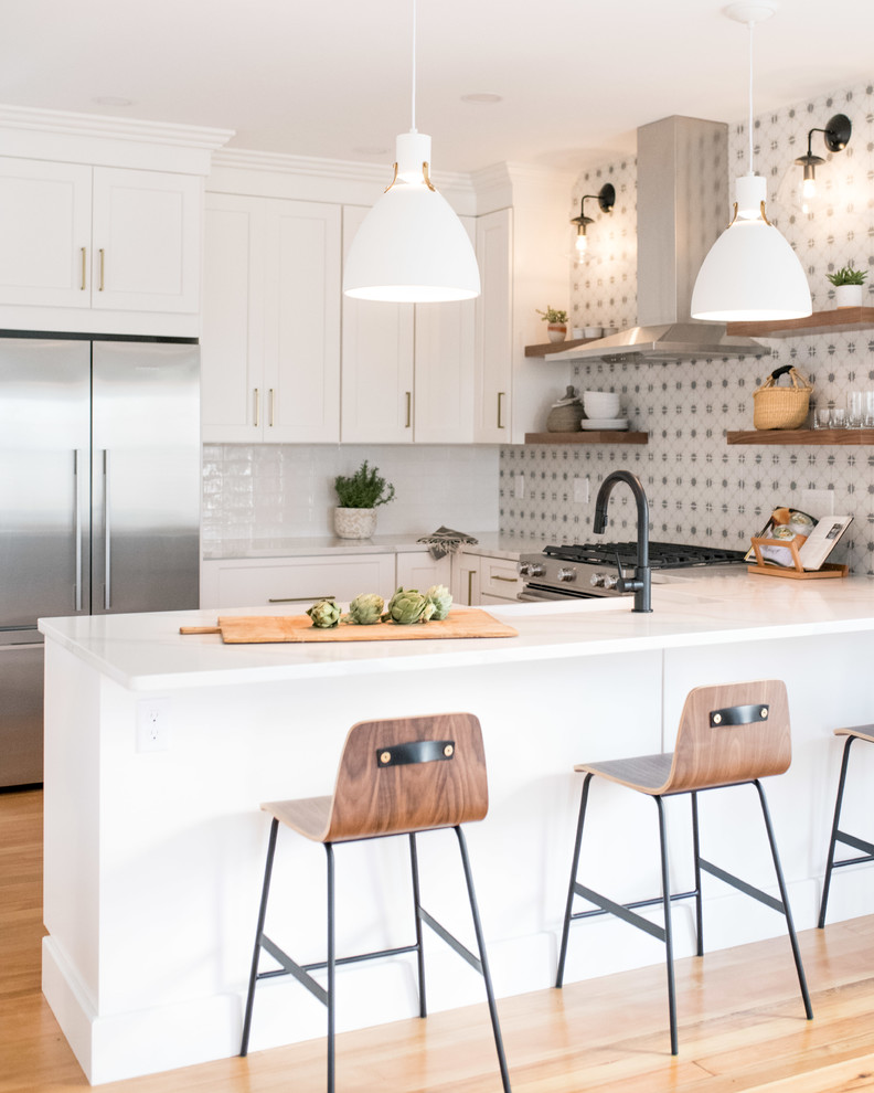 Cambridge farmhouse condo remodel. - Farmhouse - Kitchen - Boston - by Molla Builders LLC | Houzz