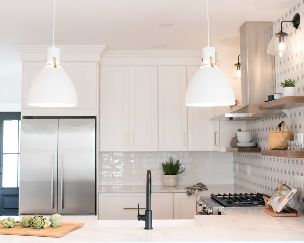 Cambridge farmhouse condo remodel. - Farmhouse - Kitchen - Boston - by Molla Builders LLC | Houzz