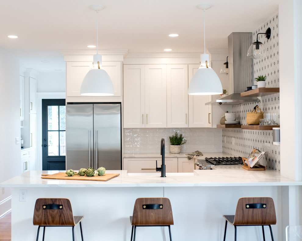 Cambridge farmhouse condo remodel. - Farmhouse - Kitchen - Boston - by Molla Builders LLC | Houzz