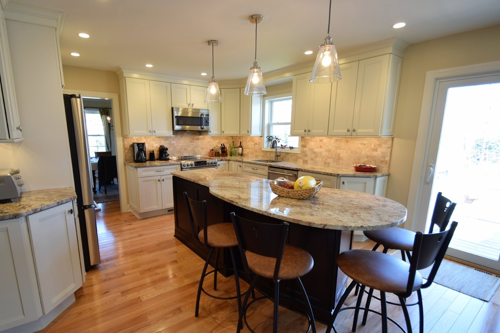 Canvas Kitchen With Unique Island - Transitional - Kitchen ...