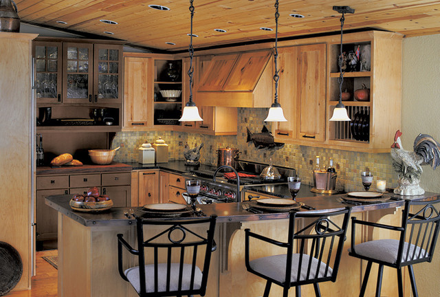 Rustic Pecan Maple Cabinets