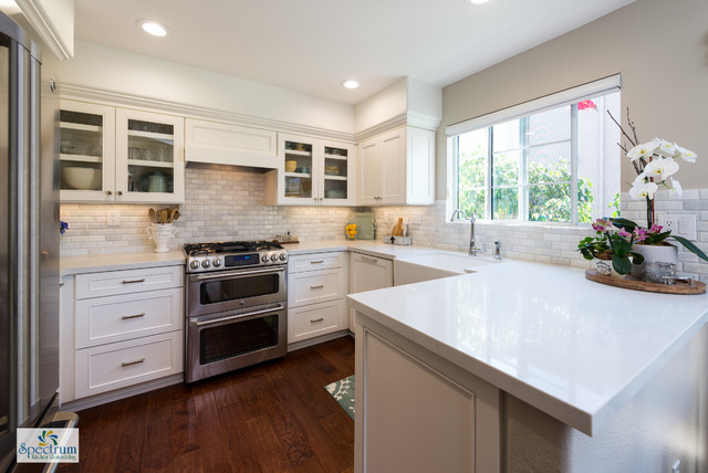 Carmel Valley, Classic White Kitchen - Craftsman - Cuisine - San Diego ...