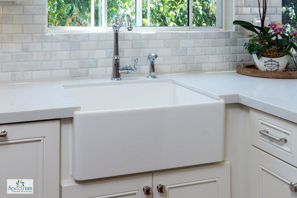 Carmel Valley, Classic White Kitchen - Traditional - Kitchen - San ...