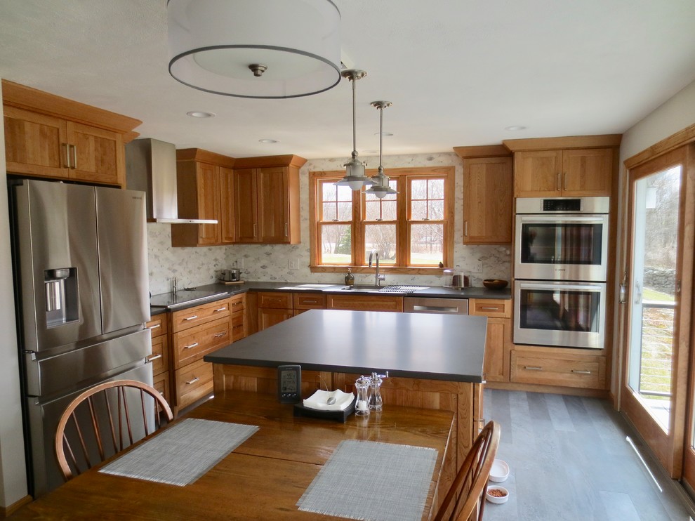 Carolyn's Natural Cherry Kitchen - Traditional - Kitchen - Boston | Houzz