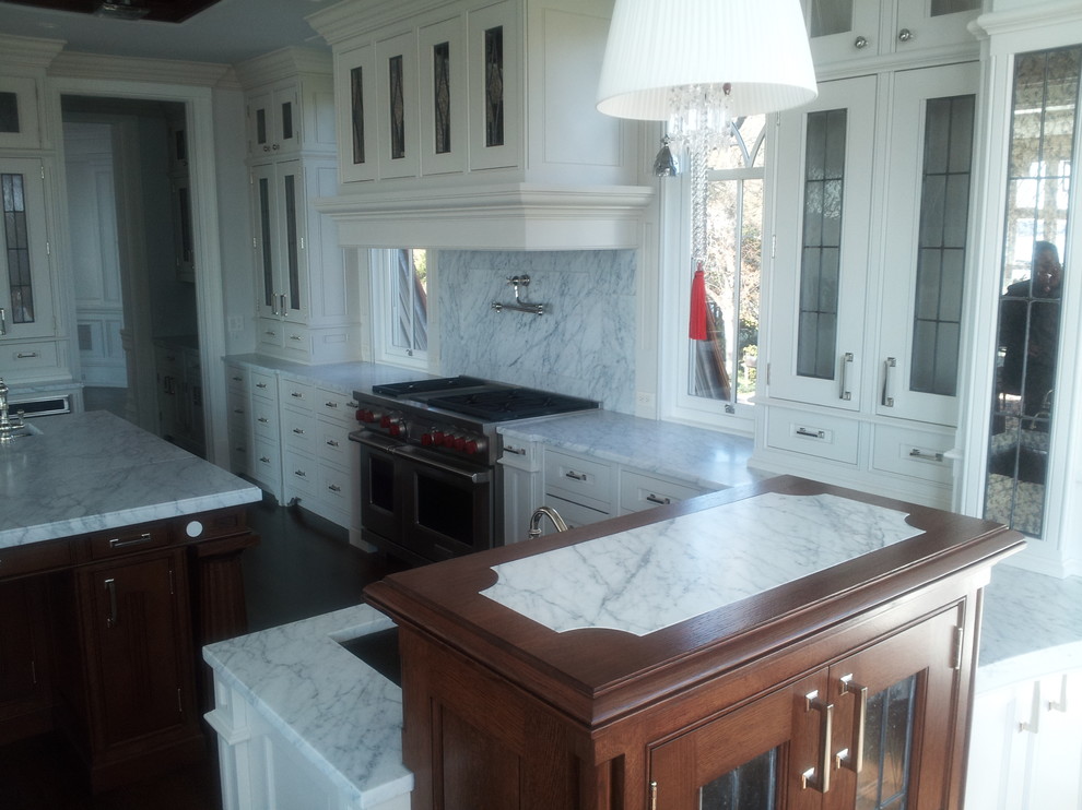 Carrara marble - Traditional - Kitchen - New York - by La Pietra Tile ...