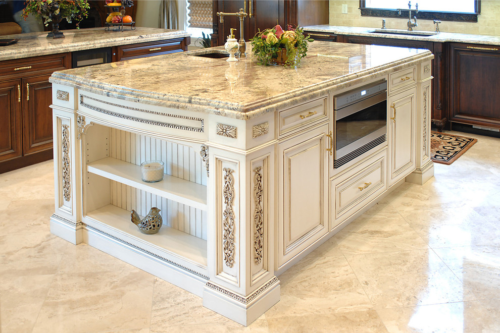 Carved Wood Highly Detailed Traditional Ornate Kitchen - Traditional ...