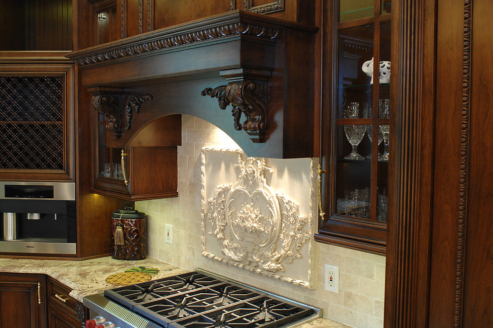 Carved Wood Highly Detailed Traditional Ornate Kitchen - Traditional ...