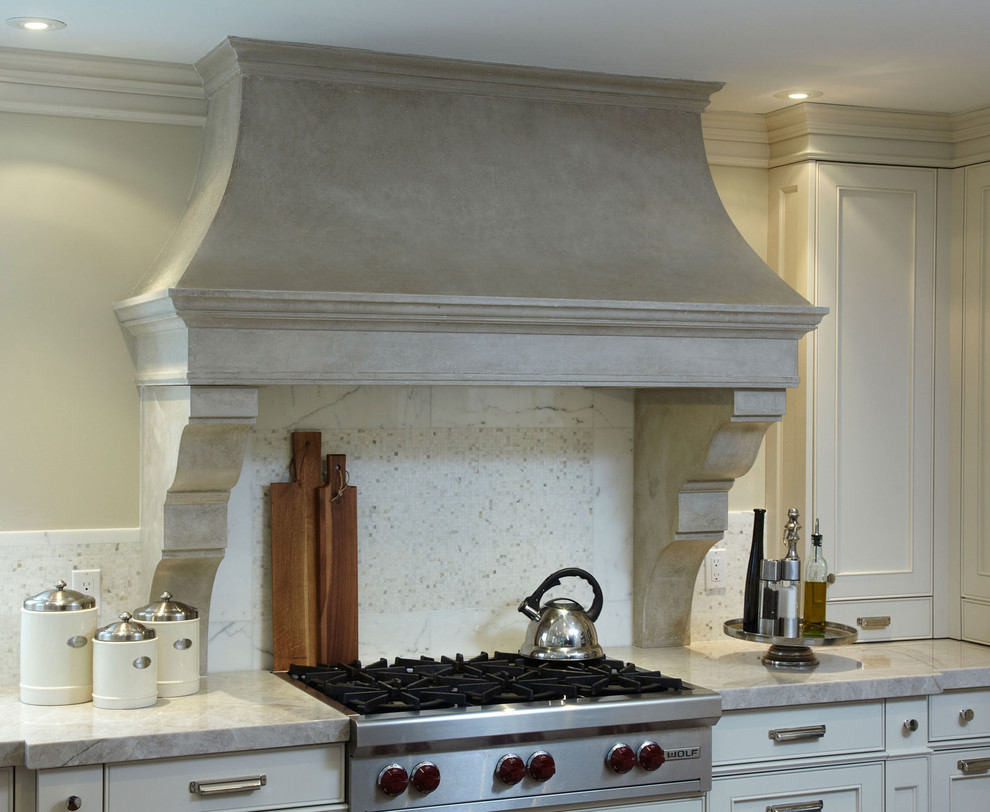 Cast stone Kitchen Hood in Boston - Transitional - Kitchen - Other - by ...