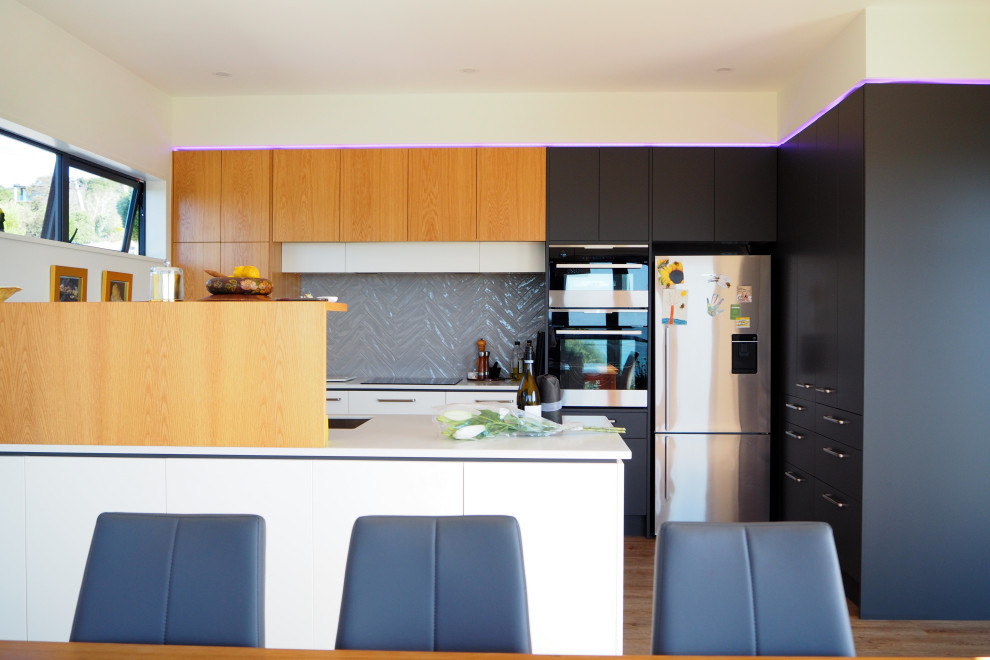 Cedar and Metal cladding Hill build - Modern - Kitchen - Christchurch ...