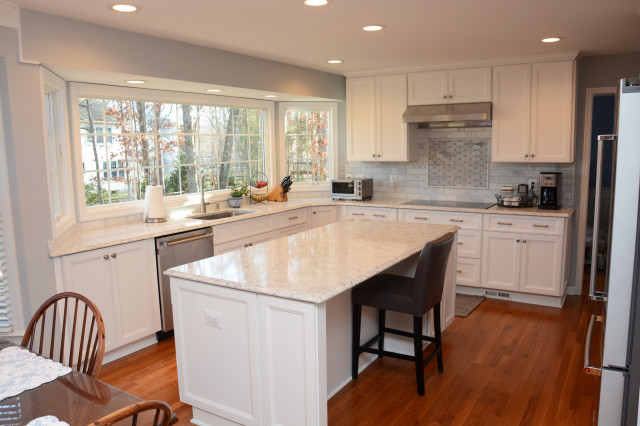 Centreville, VA All White Kitchen Quartz Countertops - Clásico renovado ...